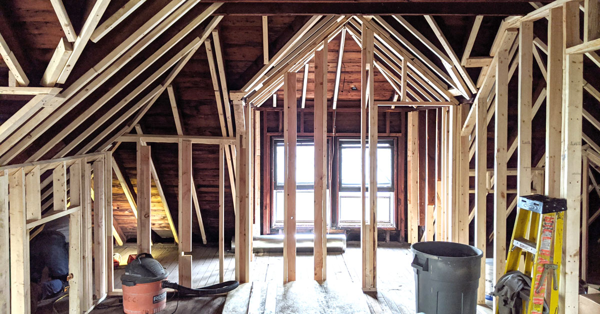Framing an Attic Remodel in Southeast Minneapolis | White Crane Design ...