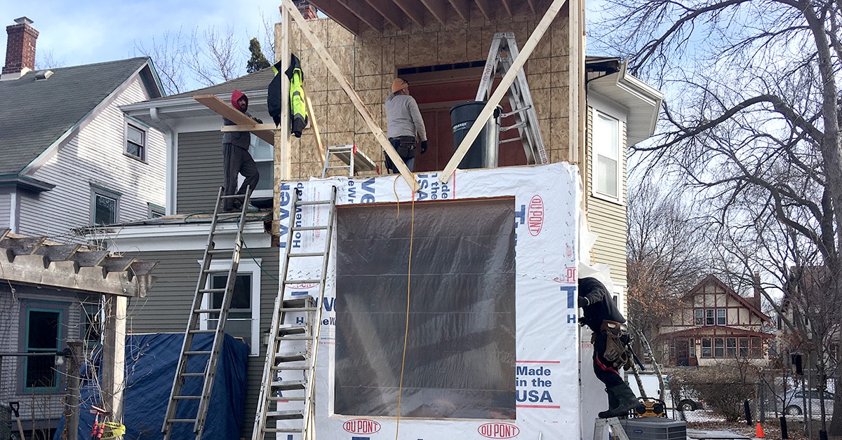 Building A Minneapolis Addition - Framing | White Crane Design:Build