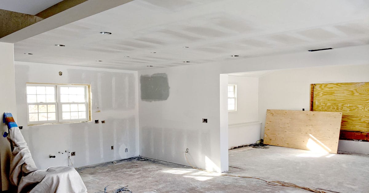 Design:Build Firm Finishes Drywall Install for Minnetonka Remodel