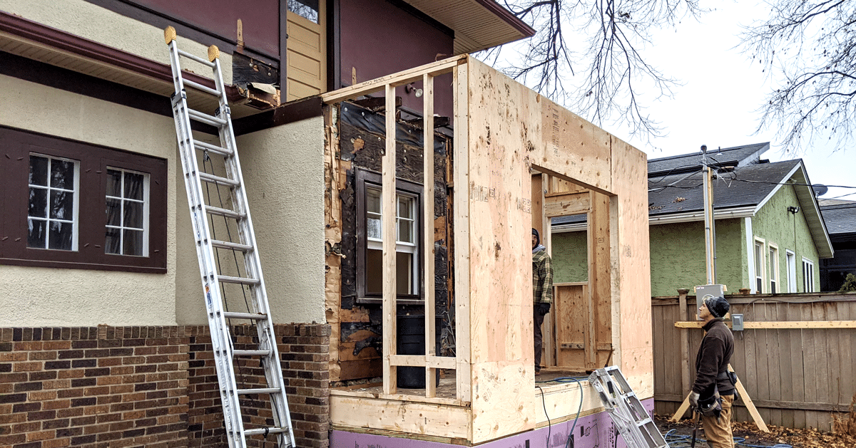 Framing A South Minneapolis Home Addition | White Crane Design:Build
