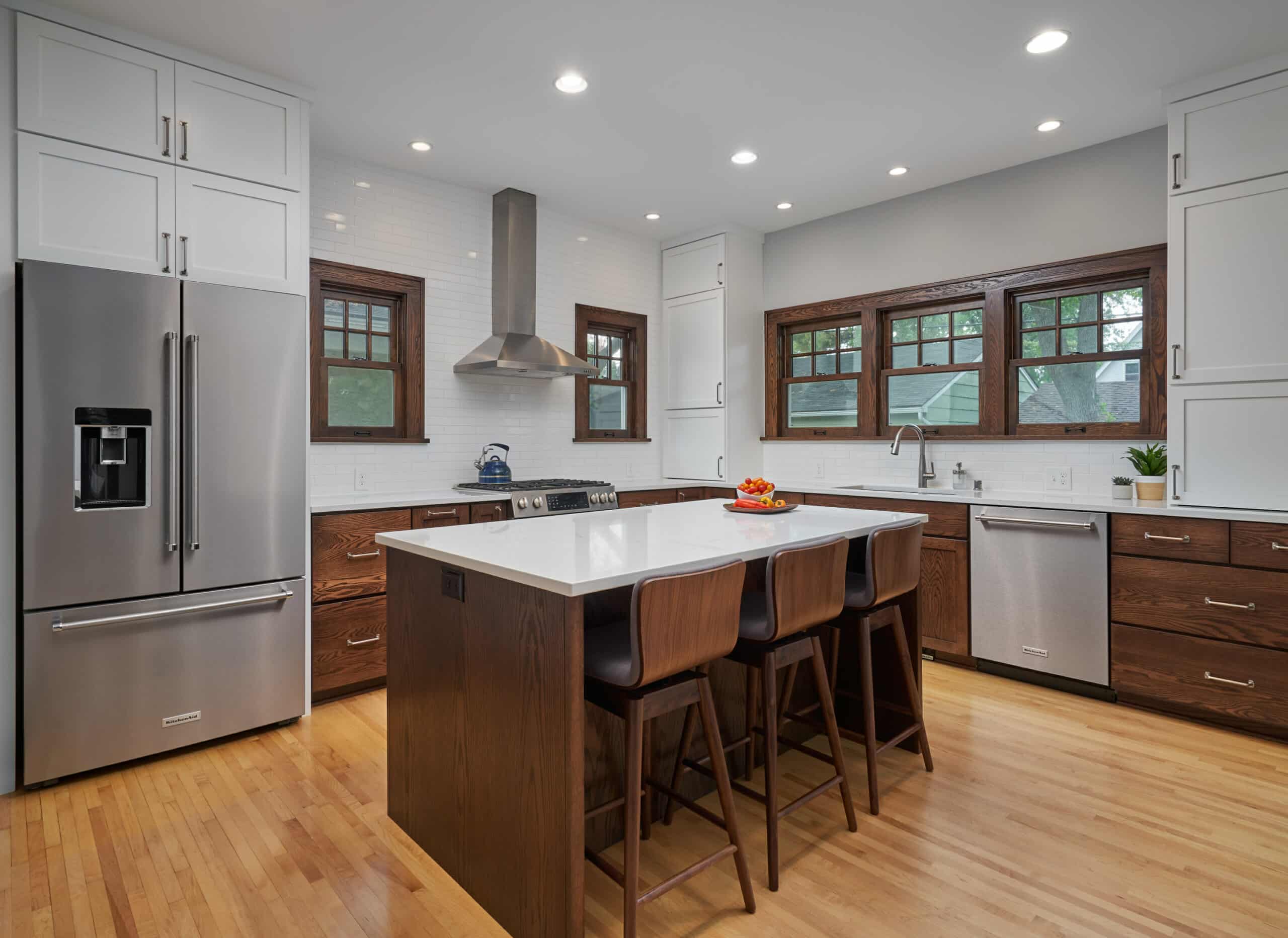 Two-story Minneapolis Kitchen Addition Remodel | White Crane